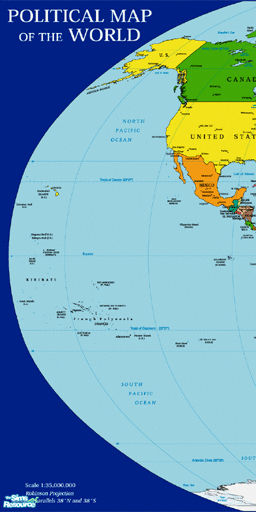 The Sims Resource - World Map (mural 1 of 4)