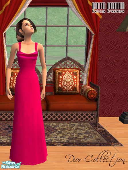 The Sims Resource | Dior Rose Dress