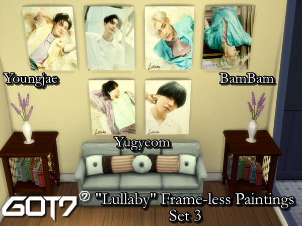 The Sims Resource | GOT7 Lullaby Frame-less Paintings Set 3
