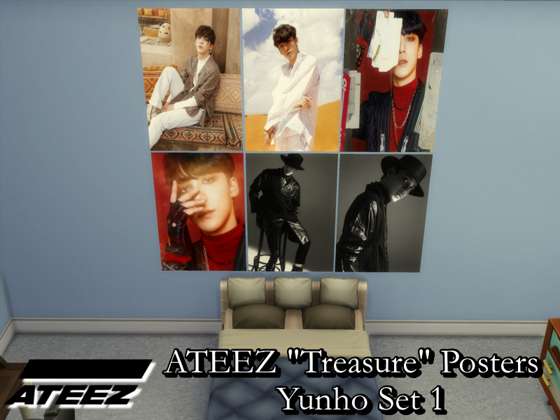 The Sims Resource | ATEEZ Treasure Posters Set 5 (Yunho #1)
