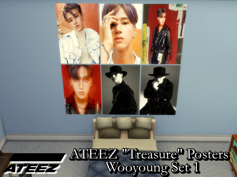 The Sims Resource | ATEEZ Treasure Posters Set 13 (Wooyoung #1)