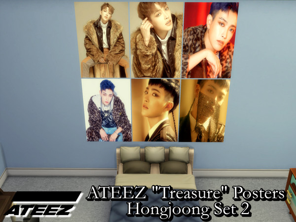 The Sims Resource | ATEEZ Treasure Posters Set 2 (Hongjoong #2)
