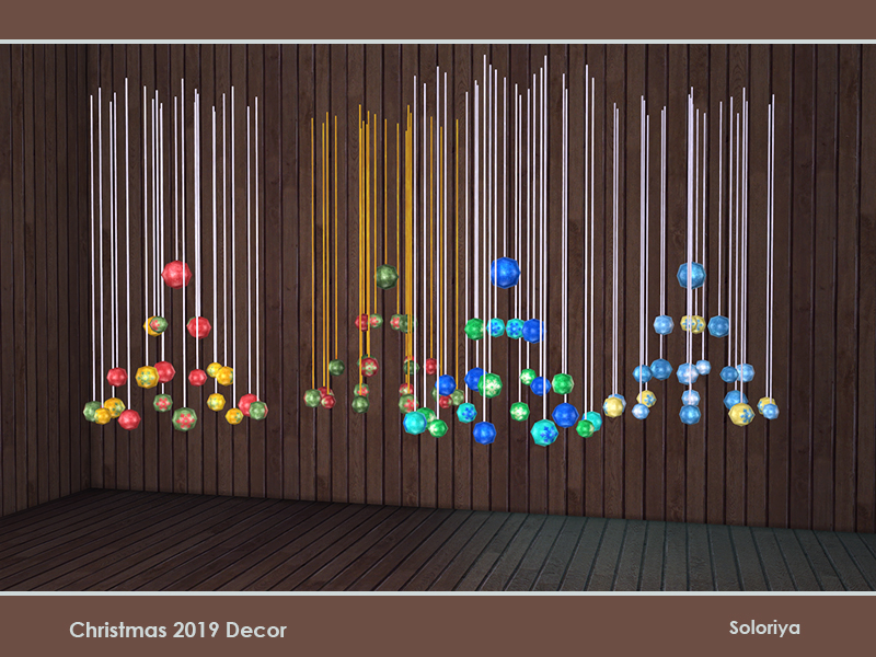 The Sims Resource | Christmas 2019 Decor. Ceiling Decorations Balls.