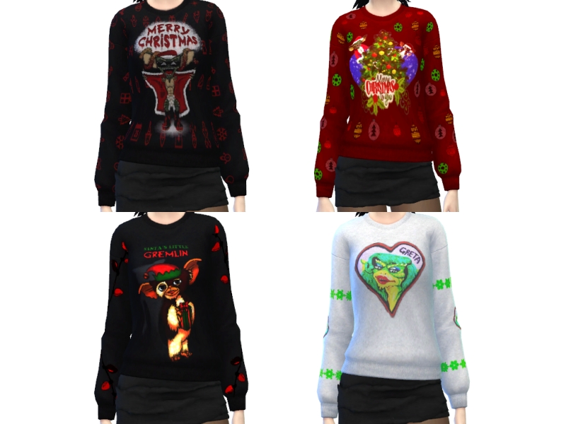 The Sims Resource | gremlins female sweater