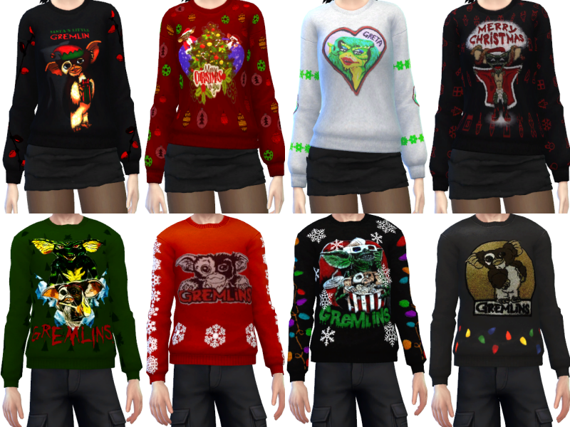 The Sims Resource | gremlins sweaters set