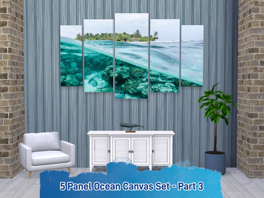 The Sims Resource - 5 Panel Ocean Canvas Set - Part 3