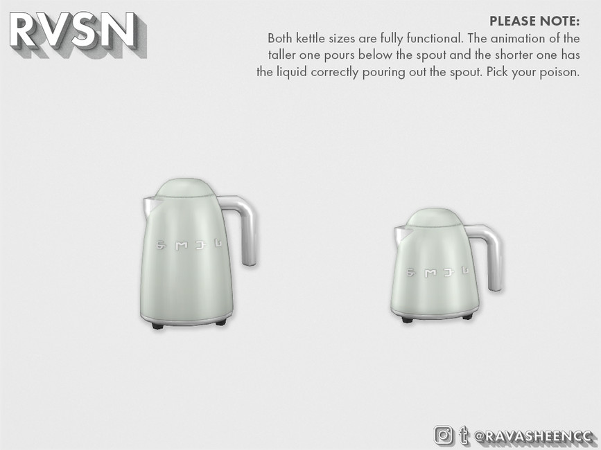 The Sims Resource - SMEGlish Tall Tea Kettle