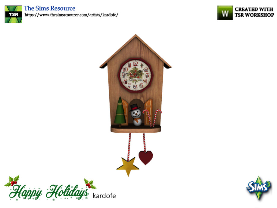 The Sims Resource | kardofe_Happy Holidays_Cuckoo clock