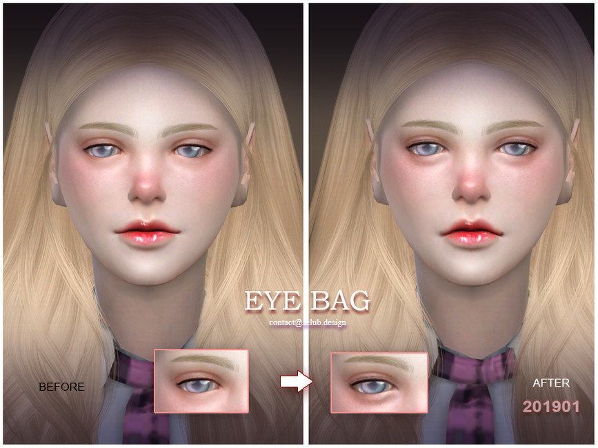 The Sims Resource - S-Club LL thesims4 Eyebag 201901