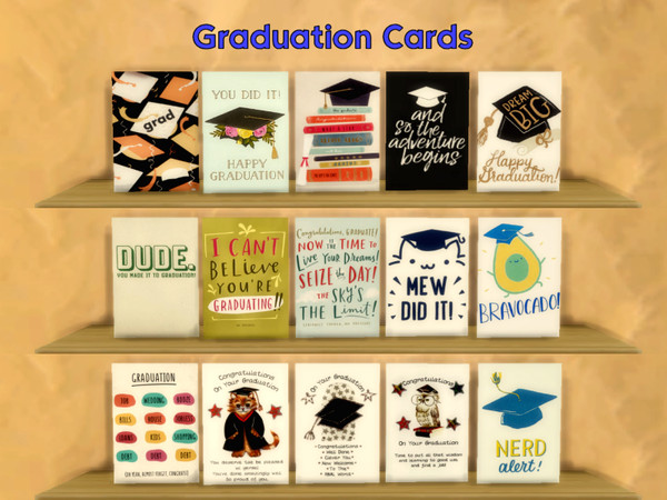 The Sims Resource | Graduation Cards [REQUIRES SEASONS]