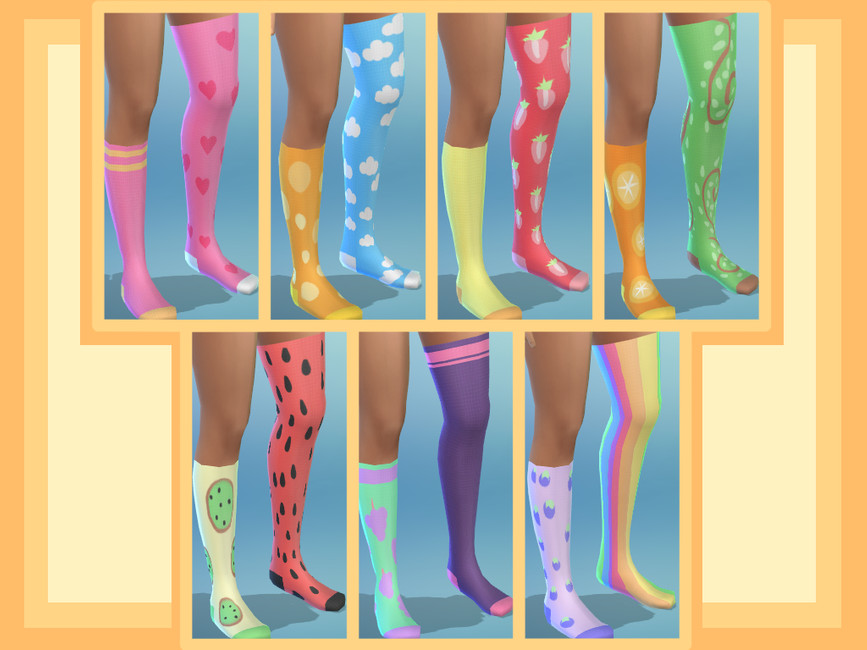 The Sims Resource - Sweet Fruit Odd Socks