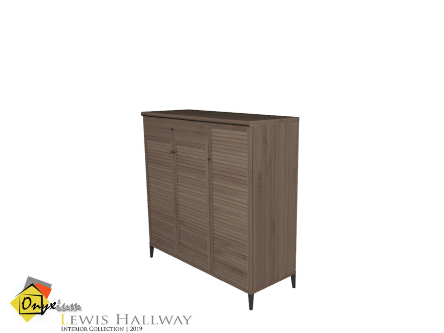 The Sims Resource - Lewis Three Door Shoe Cabinet With One Drawer