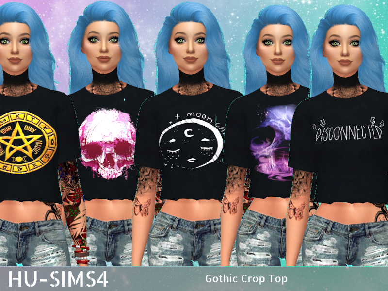 The Sims Resource | Gothic Crop Top