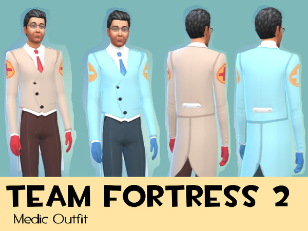 The Sims Resource | Team Fortress 2 Medic Outfit - Vintage Glamour