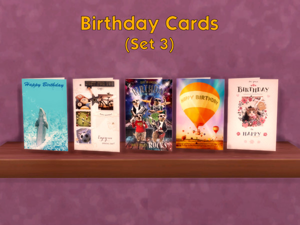 The Sims Resource | Birthday Cards (Set 3) [MESH NEEDED]