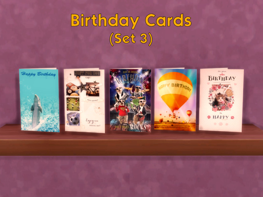 The Sims Resource | Birthday Cards (Set 3) [MESH NEEDED]