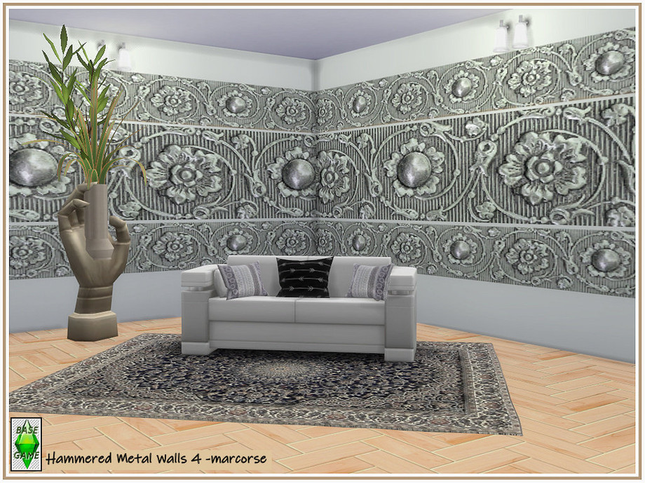 The Sims Resource | Hammered Metal Walls by marcorse