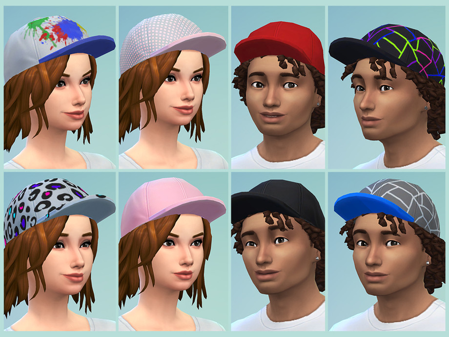 The Sims Resource | Colorful Caps - Female