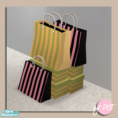 The Sims Resource | Shopping - Bag Box BlackStripe