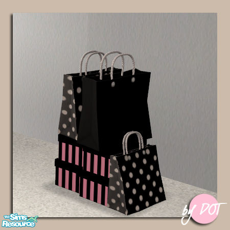 The Sims Resource | Shopping - Bag Box Blackdot