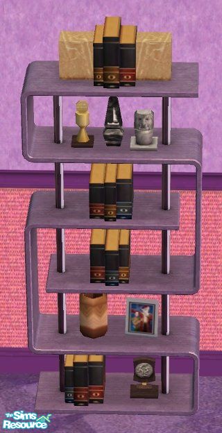 The Sims Resource - Purple Bookcase