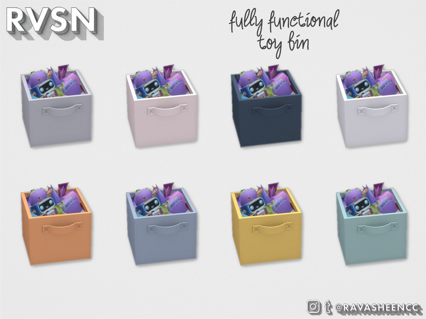 The Sims Resource - Do It Your-Shelf Functional Toy Bin - 3