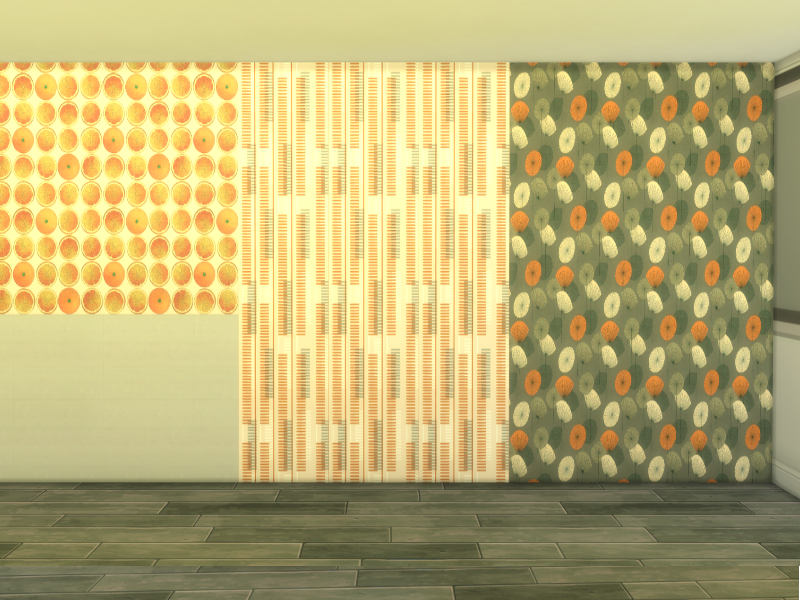 The Sims Resource | Orange Wallpaper Collection