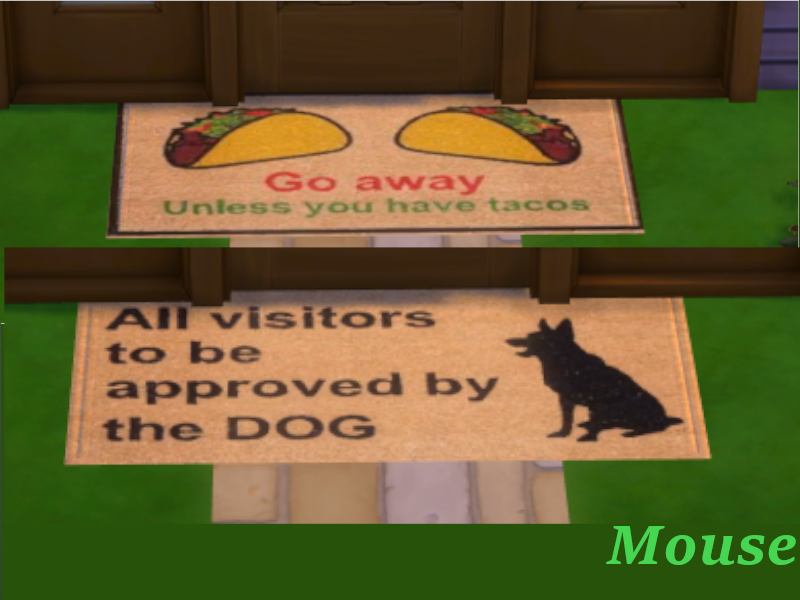 The Sims Resource | WelcomeMat_V1-Mouse.