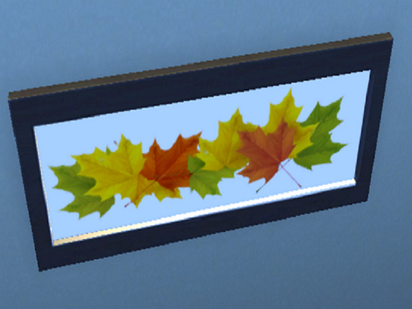 The Sims Resource | Framed Fall Leaves Picture