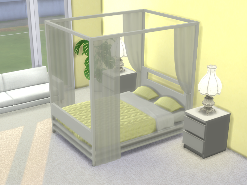 The Sims Resource | Pastel Dreams Canopy Bed-REQUIRES CITY LIVING