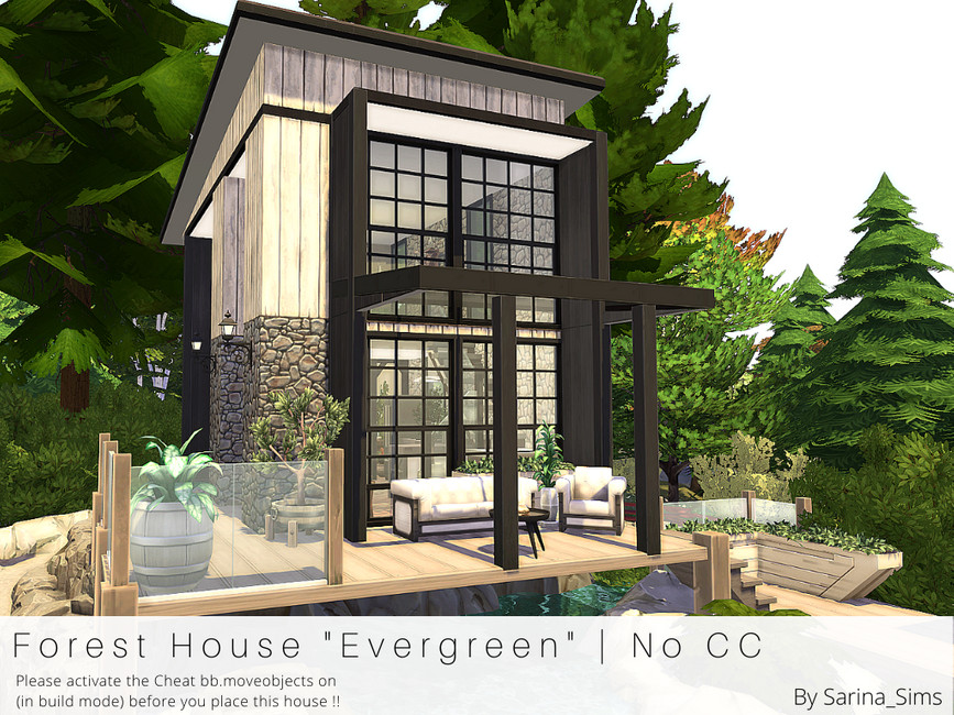 The Sims Resource - Forest House Evergreen - No CC