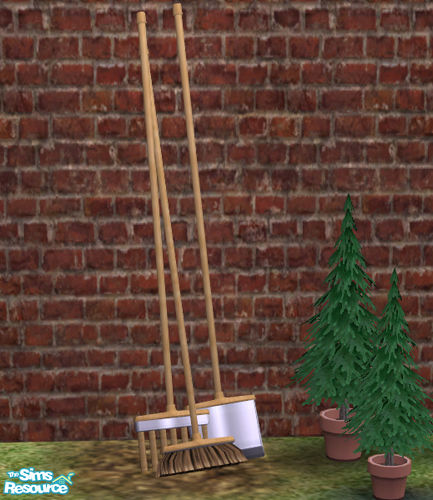 The Sims Resource | Shed Rake Shovel Broom Wood - #416712