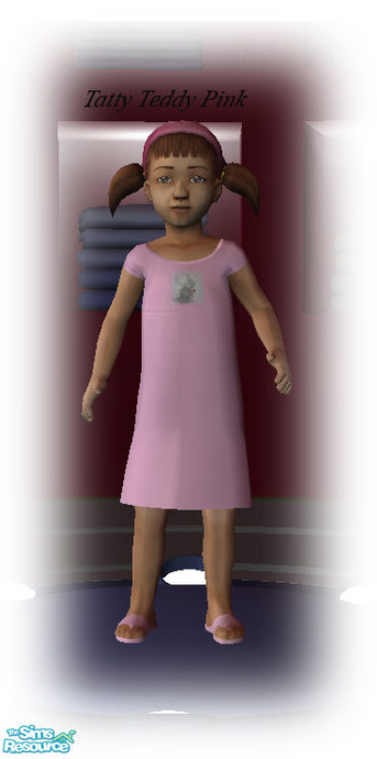 The Sims Resource | Pink Tatty Teddy Dress