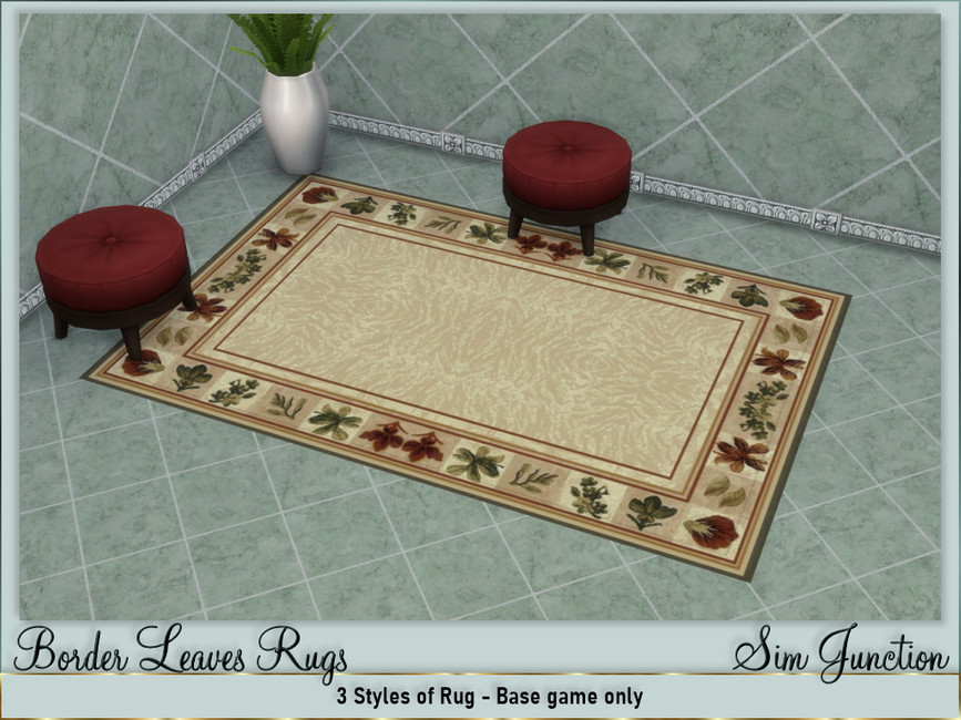 The Sims Resource - Border Leaves Rug