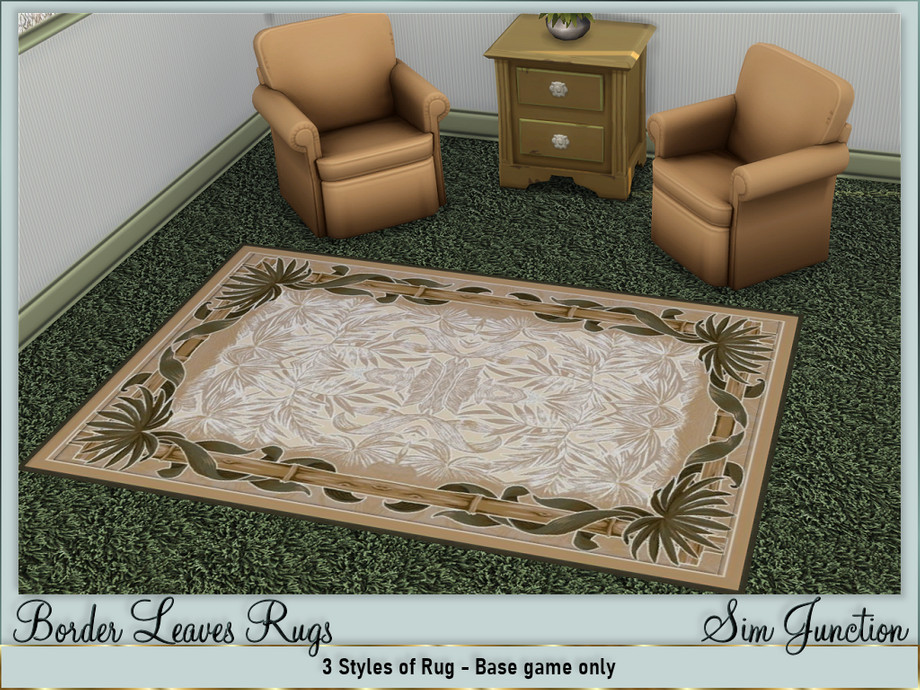 The Sims Resource | Border Leaves Rug