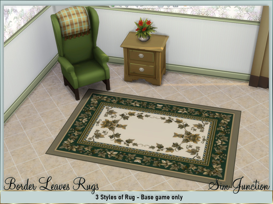 The Sims Resource | Border Leaves Rug