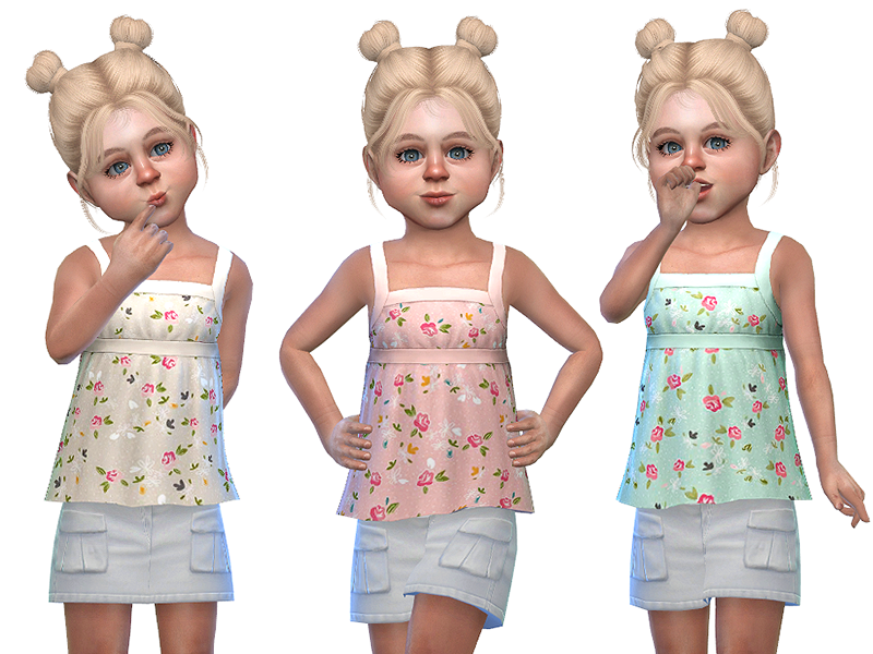 The Sims Resource | Tank Top for Toddler Girls 01