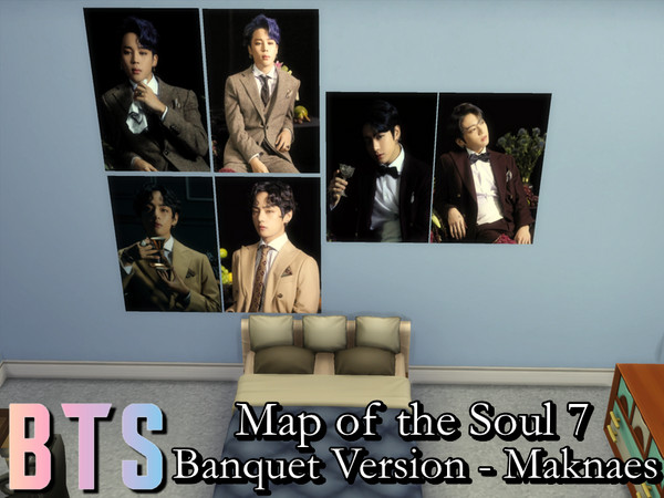 The Sims Resource | BTS Map of the Soul 7 Banquet Posters Set 3 (Maknaes)
