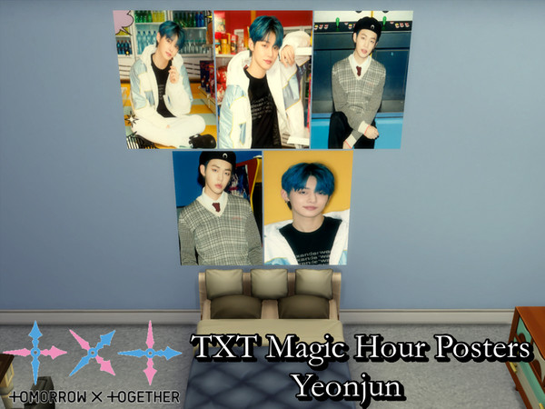 The Sims Resource | TXT 'Magic Hour' Posters Set 2 (Yeonjun)