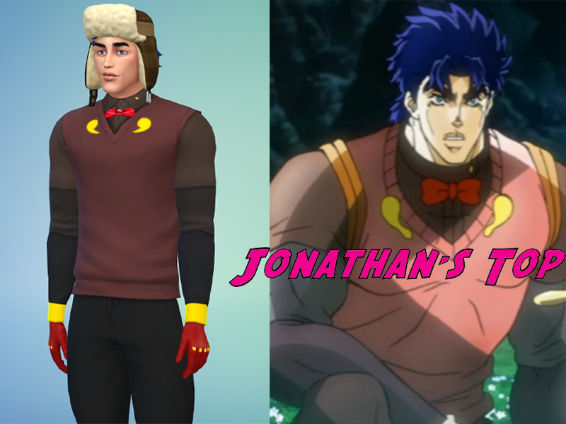 The Sims Resource | Jonathan Joestar Top JJBA Phantom Blood