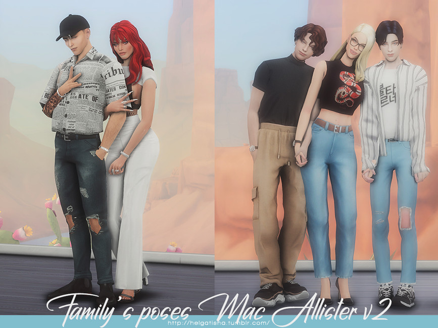 The Sims Resource - Family s poses Mac Allister v2