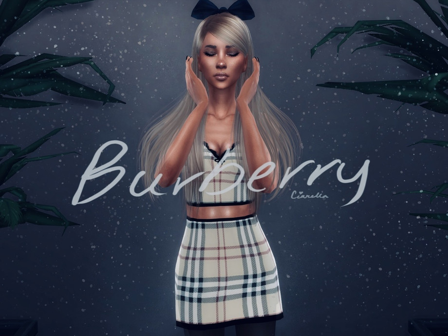 The Sims Resource | Burberry Dress | Ciarella