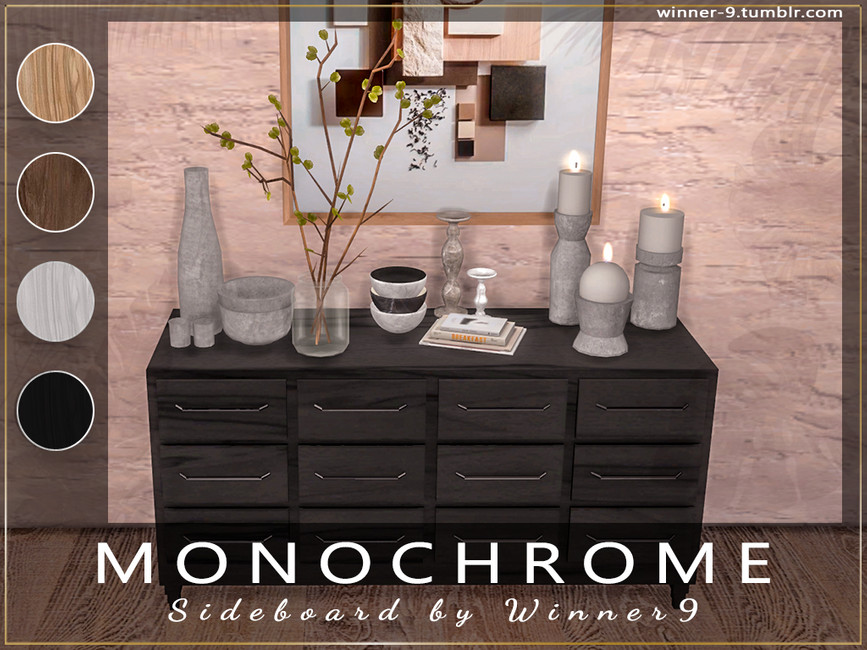 The Sims Resource - Monochrome Sideboard