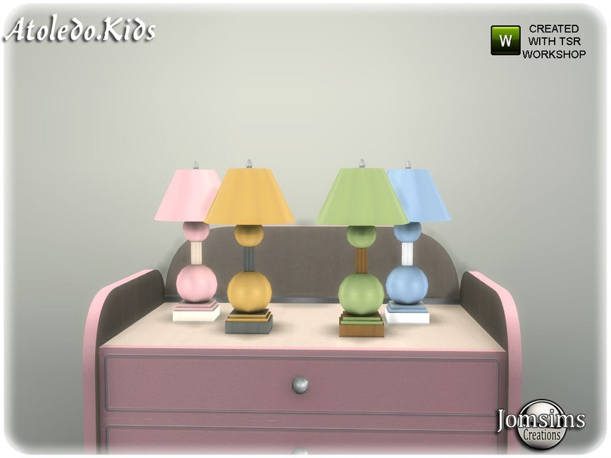 The Sims Resource - Atoledo kids bedroom part 2 table lamp 2