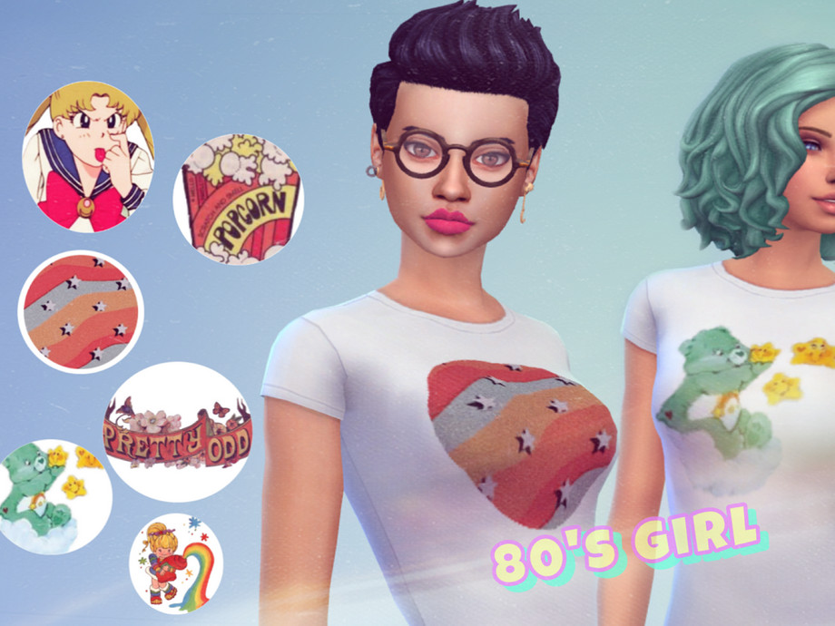 The Sims Resource | 80s Girl Vintage T-shirts