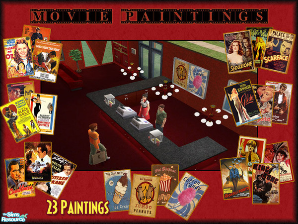 The Sims Resource - Movie Paintings