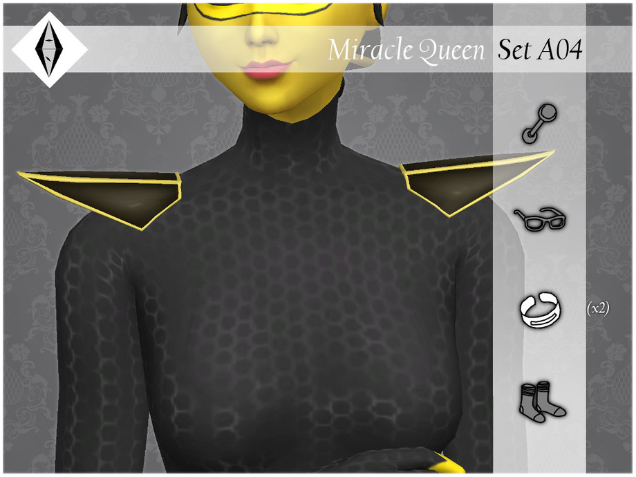 The Sims Resource | Miracle Queen - SetA04 - Wrist L - Armor Shoulders