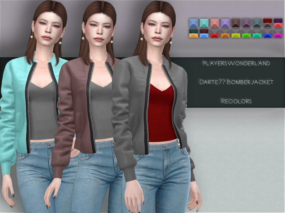 The Sims Resource | Darte77's Bomber Jacket Recolors MESH NEEDED