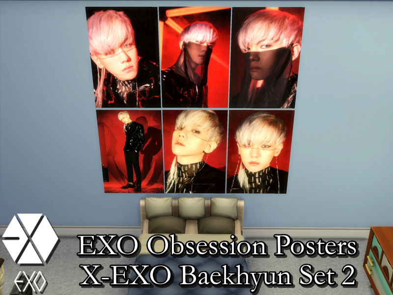 The Sims Resource | EXO 'Obsession' Posters Set 5 (X-EXO Baekhyun)