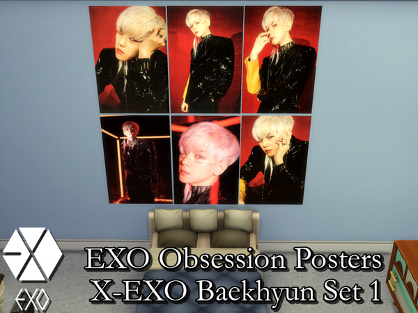 The Sims Resource | EXO 'Obsession' Posters Set 4 (X-EXO Baekhyun)
